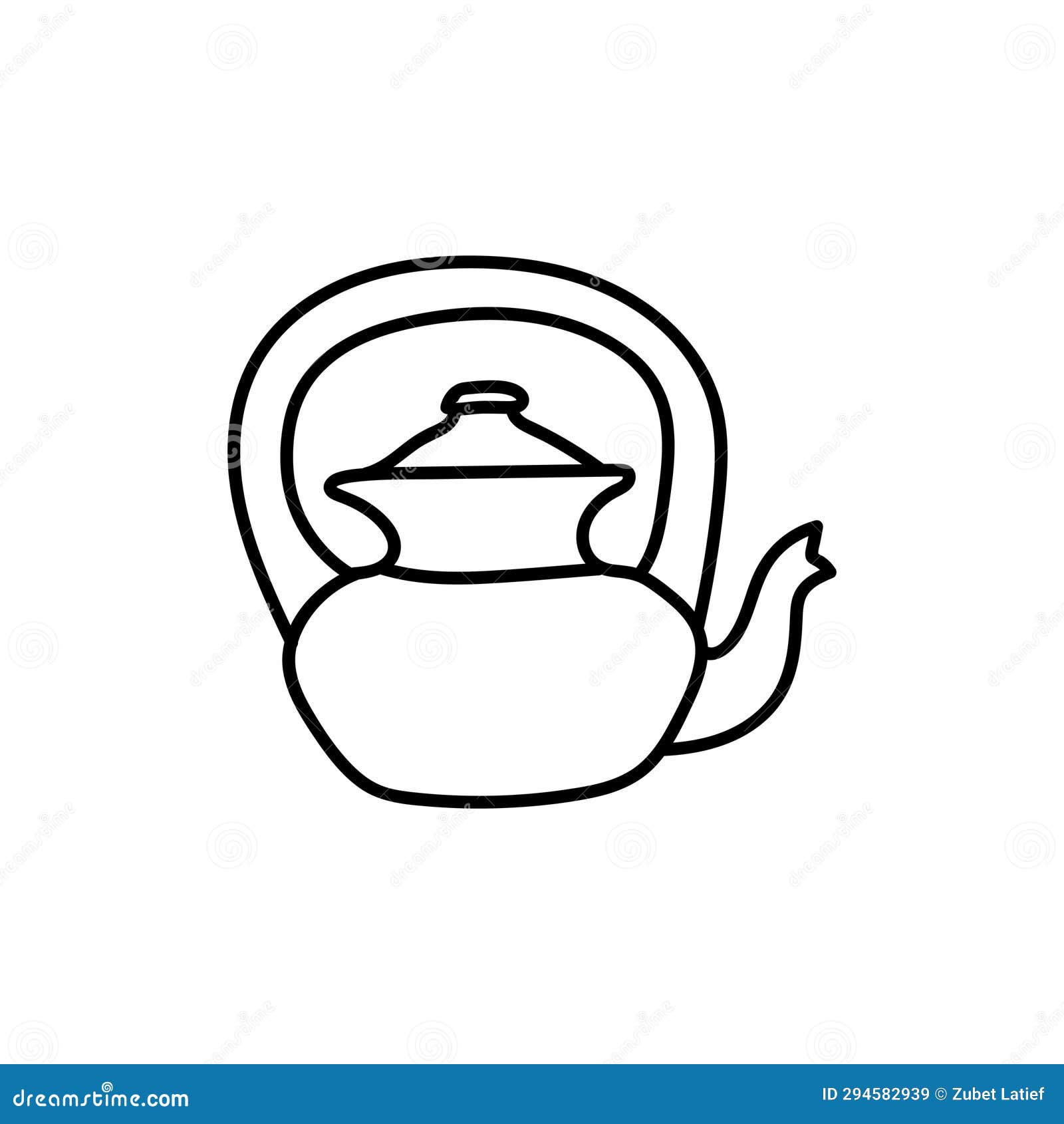 Iron Kettel Line Simple Creative Logo Stock Vector - Illustration of ...