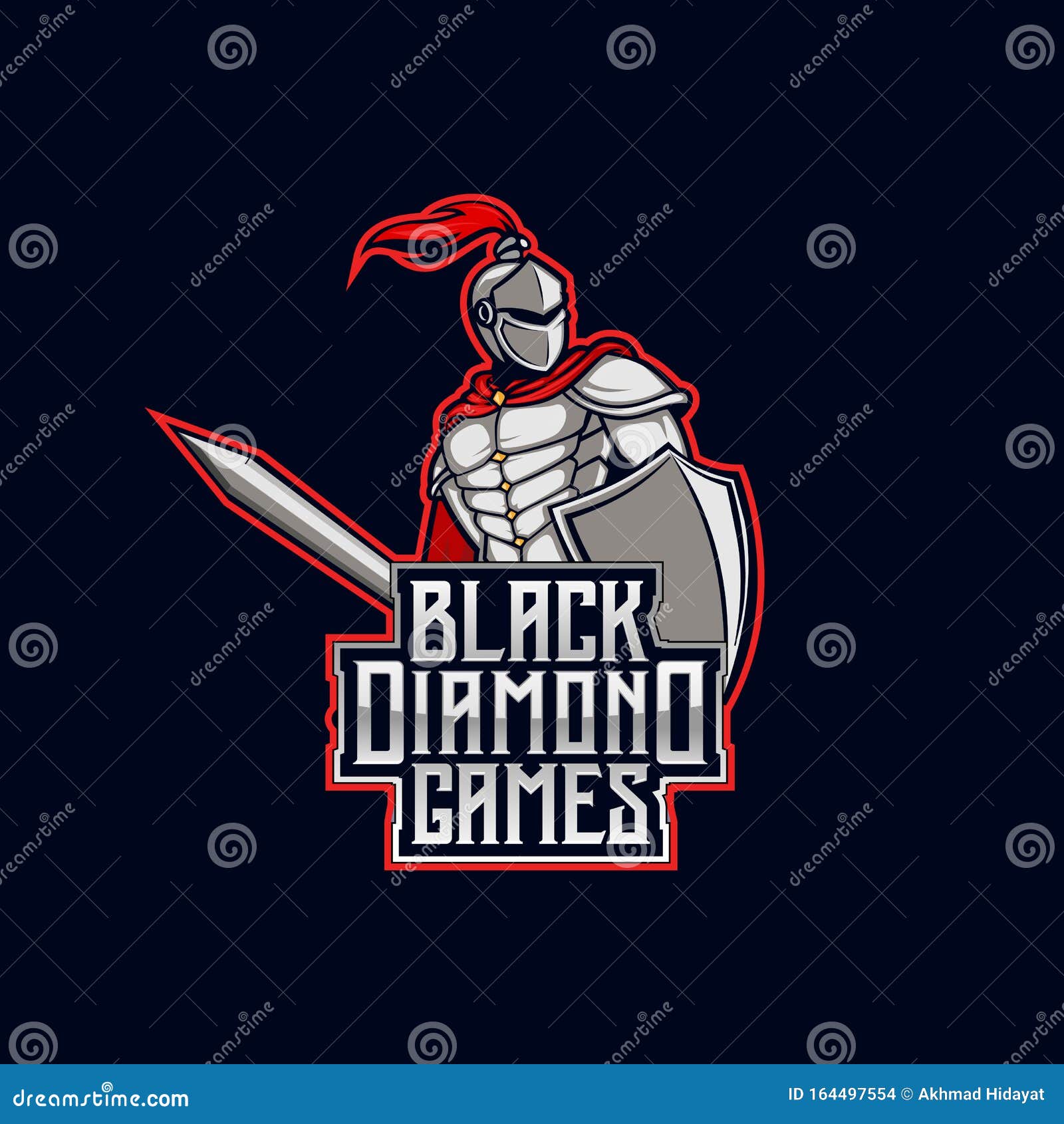 Iron Knight Esport Logo Design Stock Vector - Illustration of ancient ...