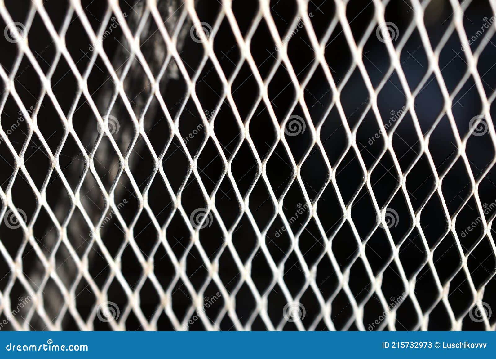 Iron Lattice Mesh with Triangles for Fencing Stock Image - Image of ...