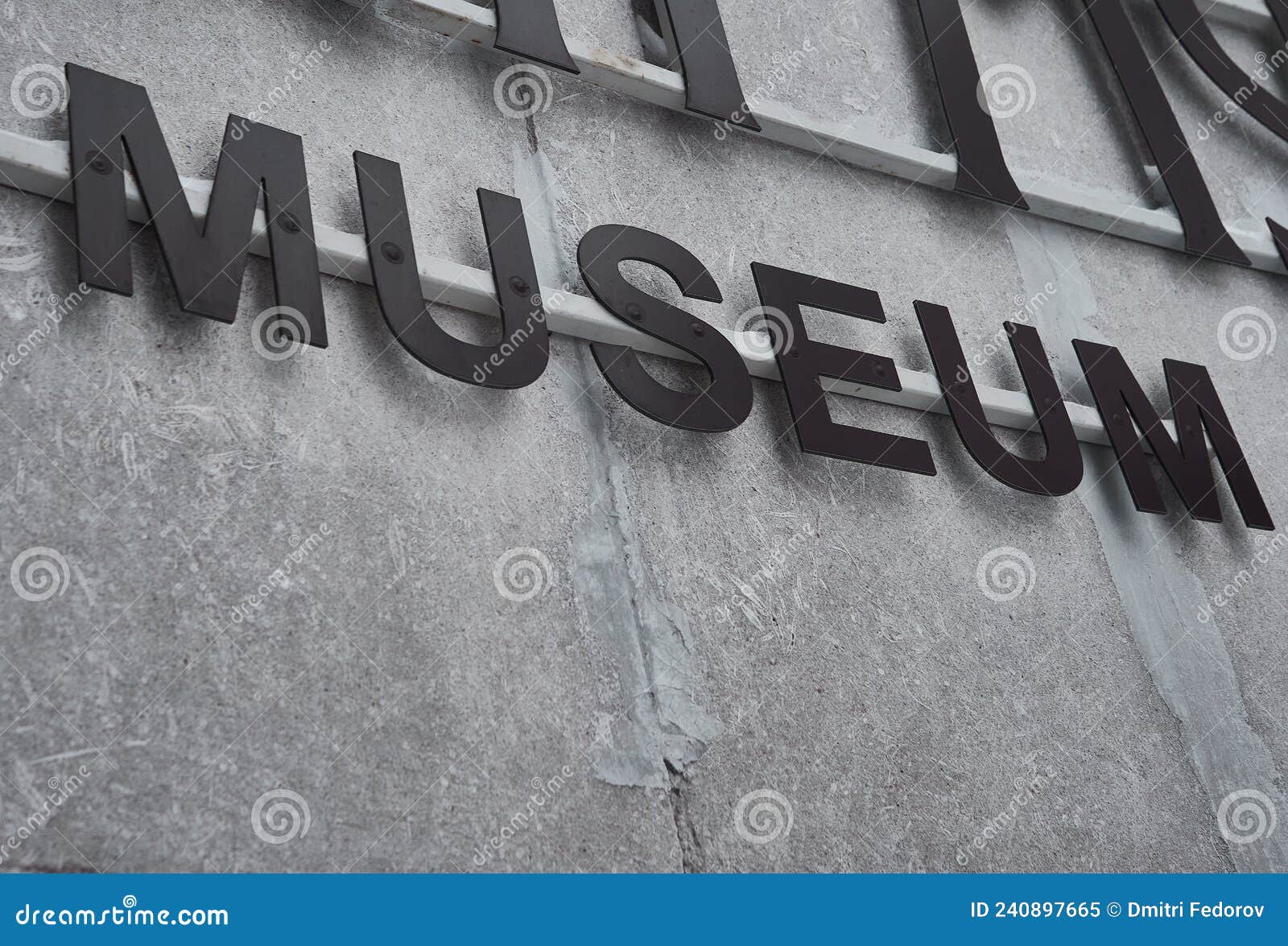 Iron Letters Museum. Plaque on the Facade of the Building Stock Image ...