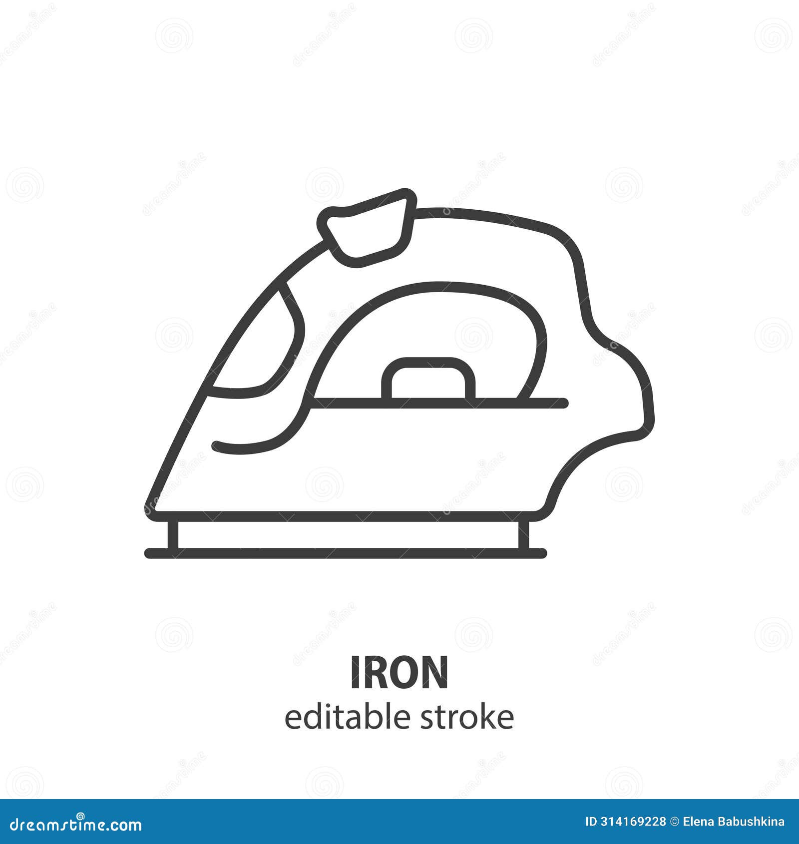 Iron Line Icon. Ironing Symbol. Editable Stroke Stock Vector ...