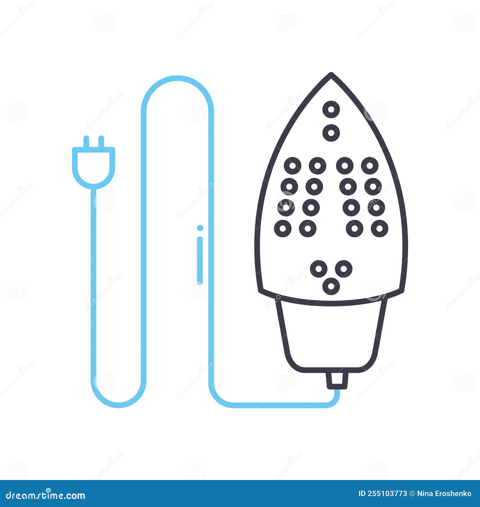 Iron Line Icon, Outline Symbol, Vector Illustration, Concept Sign Stock ...