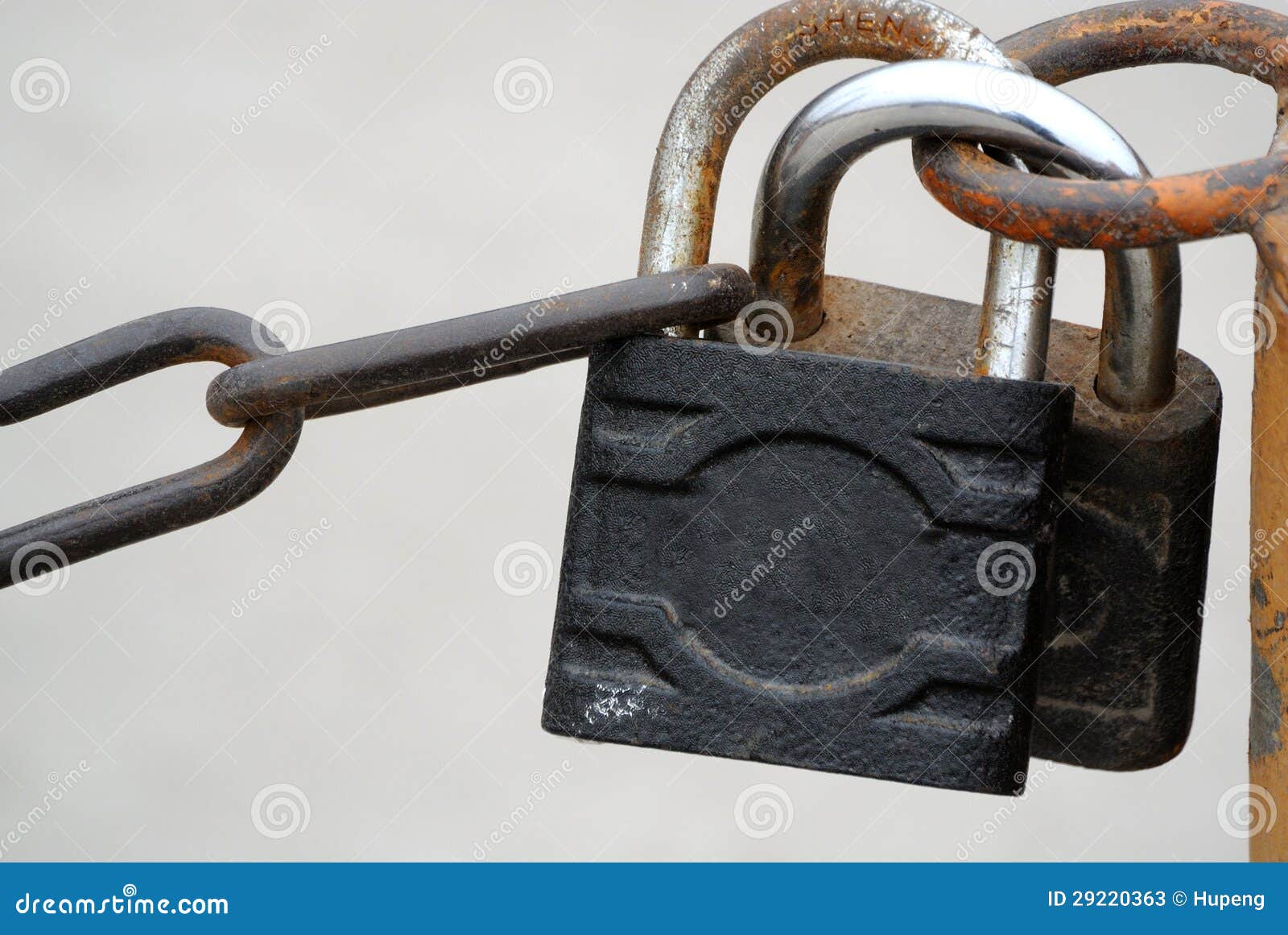 Iron lock stock image. Image of link, burglary, gate - 29220363