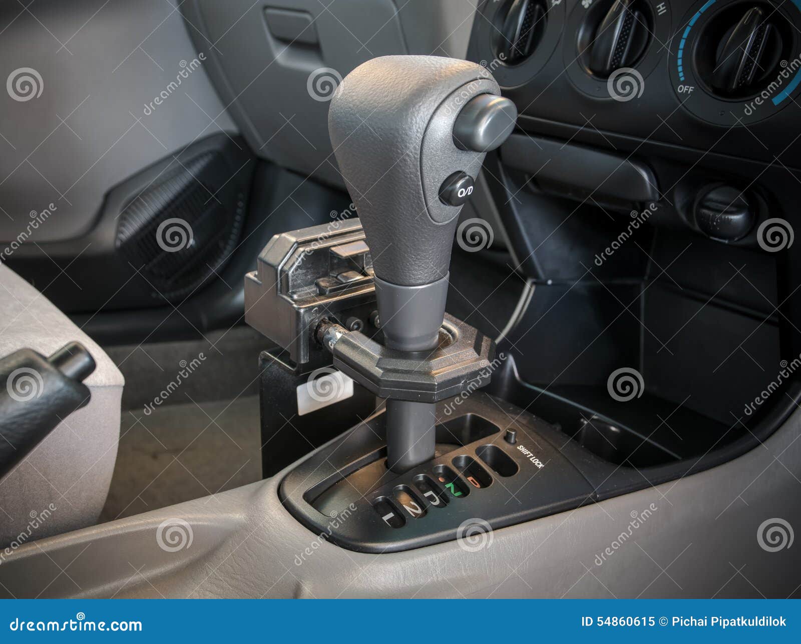 Iron Lock on Automatic Gear Shift Stock Image - Image of gear, park ...