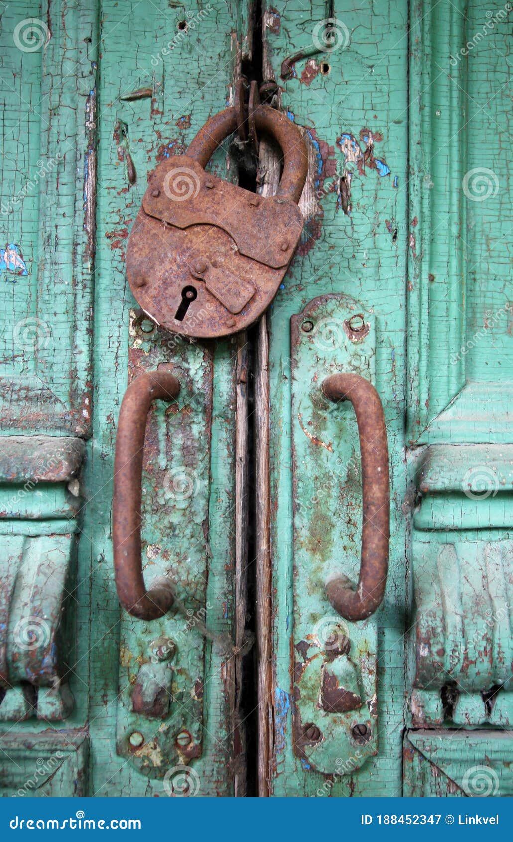 Iron lock and doors stock image. Image of open, background - 188452347
