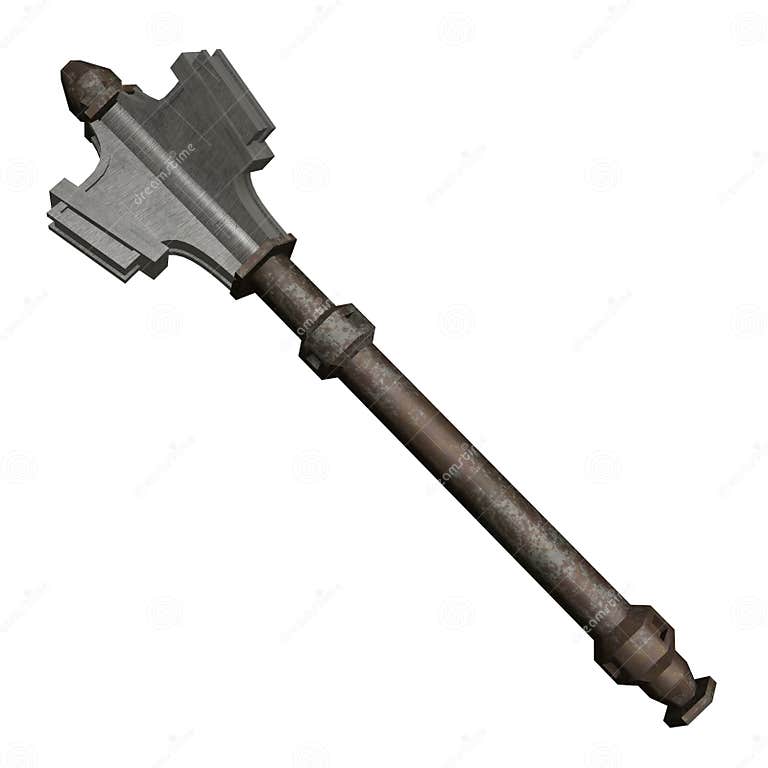 Iron mace stock illustration. Illustration of mace, medieval - 11886791