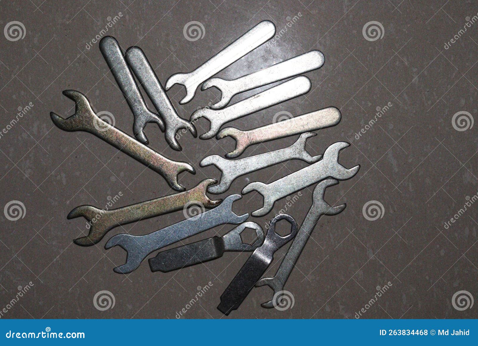 Iron Made Double End Spanner Set Stock Photo - Image of mechanic ...
