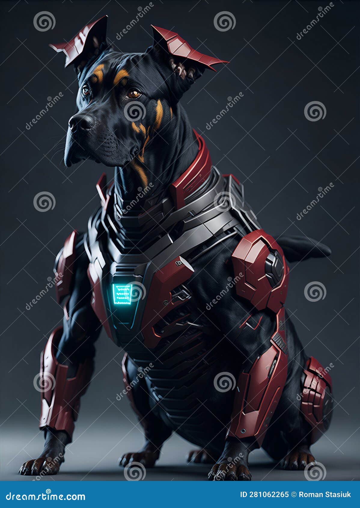 Iron Man Dog. Generative AI Stock Illustration - Illustration of ...