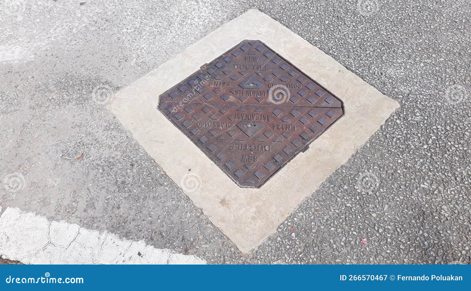 Iron Manhole Covers on the Street Stock Image - Image of design ...