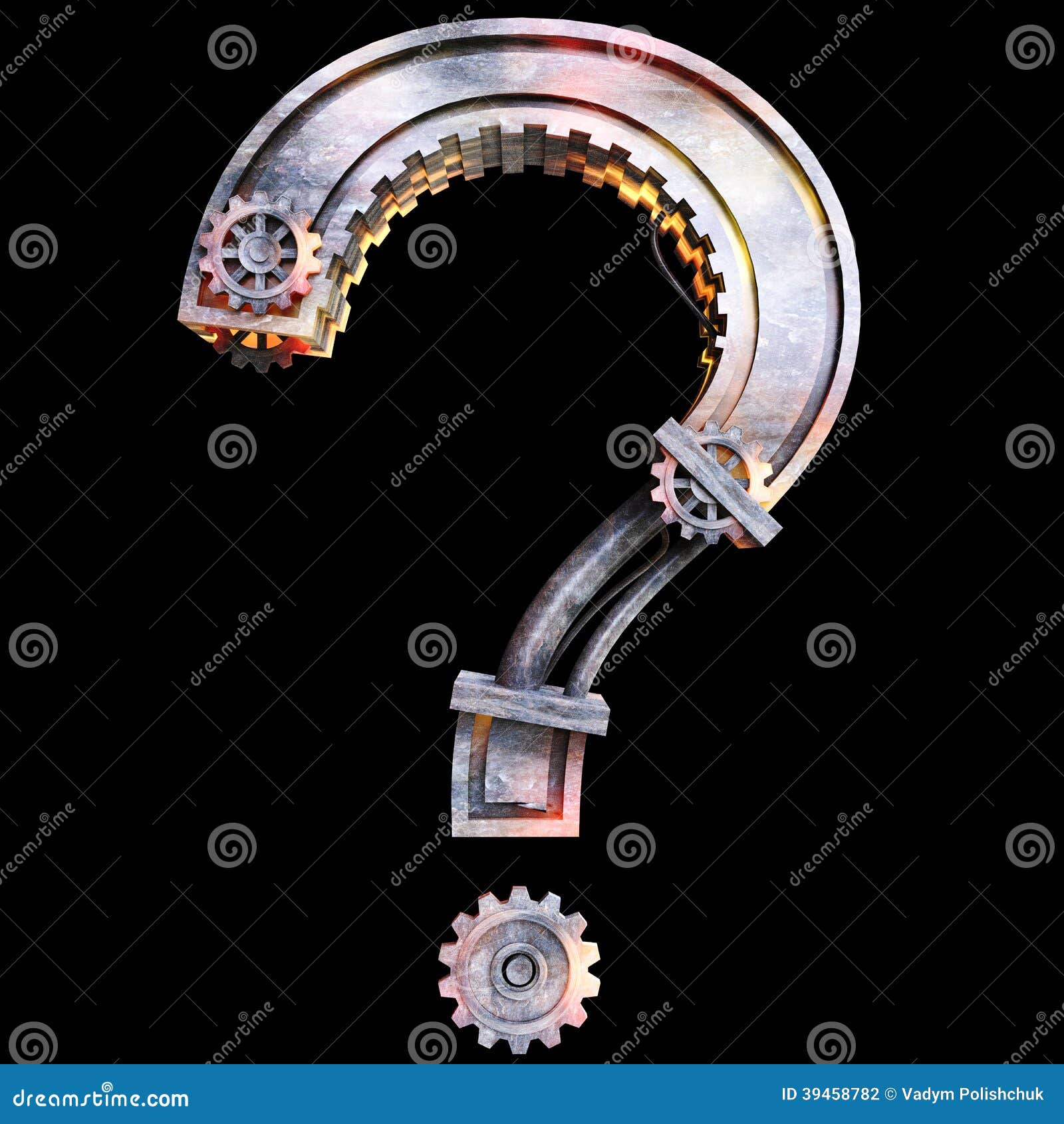 Iron Mechanical Question Mark. Royalty-Free Stock Image | CartoonDealer ...