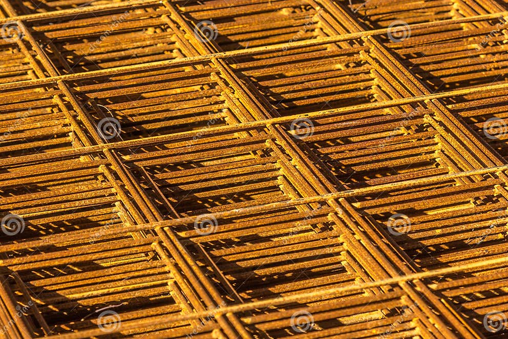 Iron mesh for concreting stock photo. Image of metal - 217569070