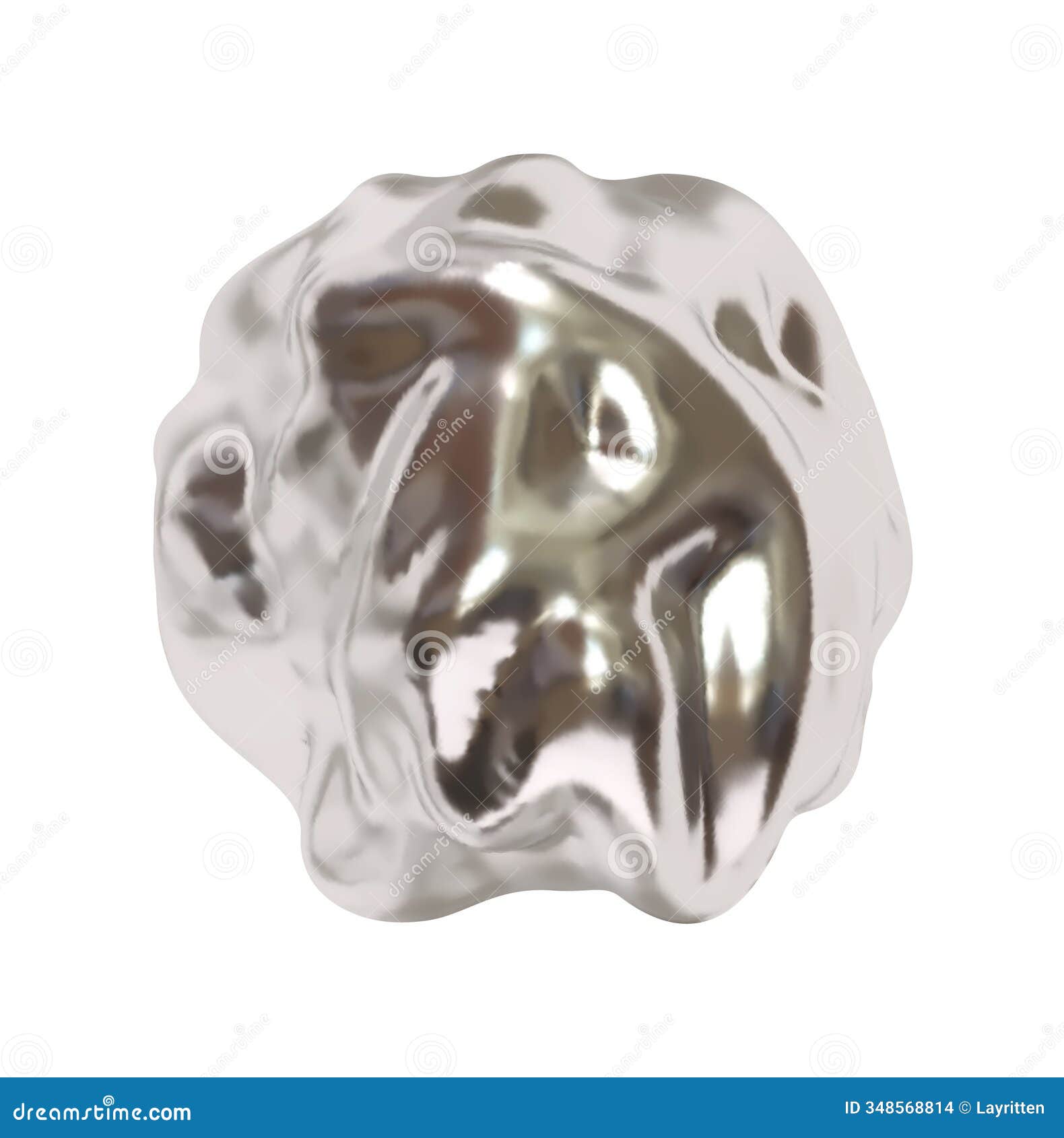 Iron Metaball Shapes Of Objects Realistic 3d Design. Meteorites ...