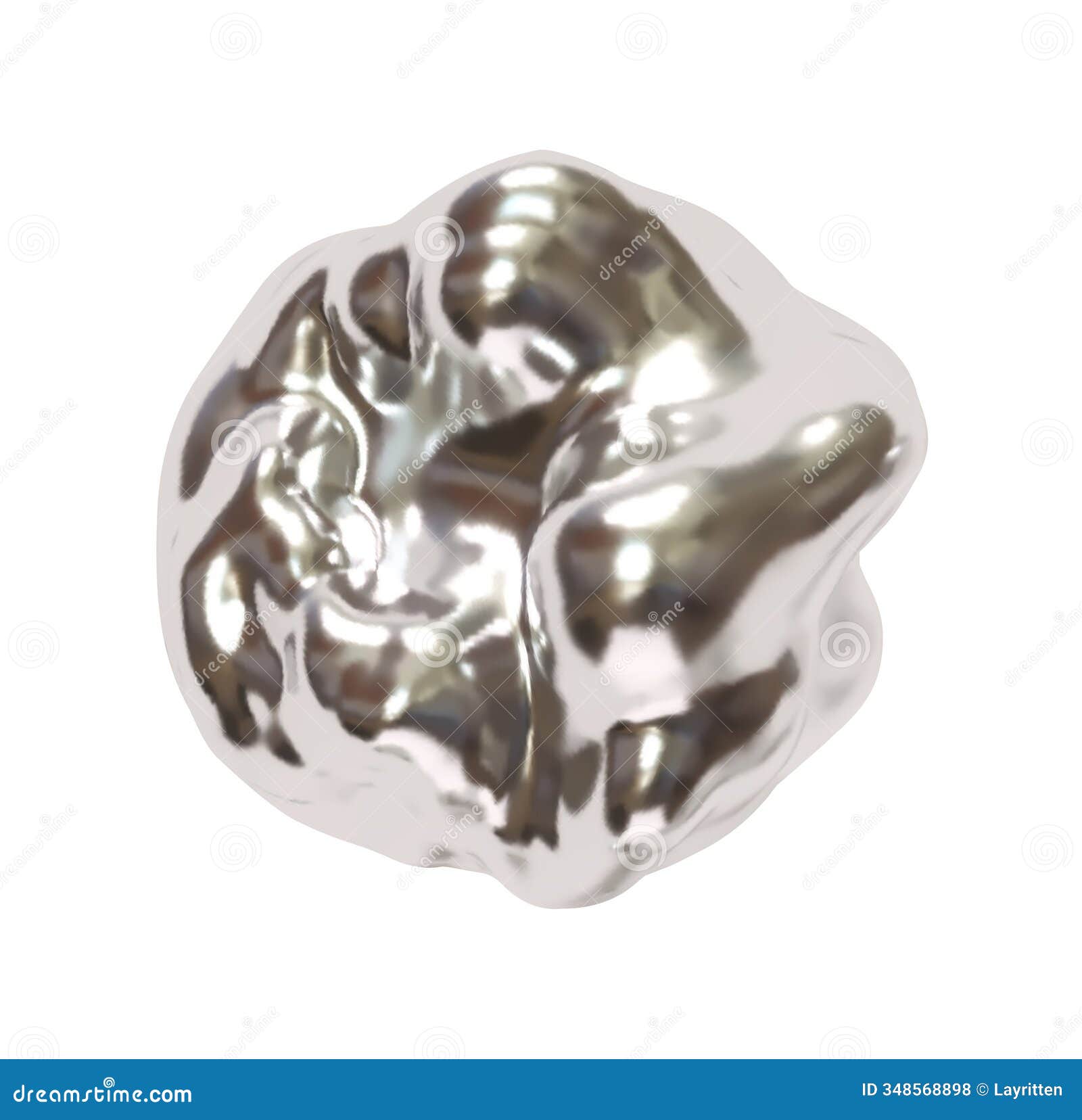 Iron Metaball Shapes Of Objects Realistic 3d Design. Meteorites ...