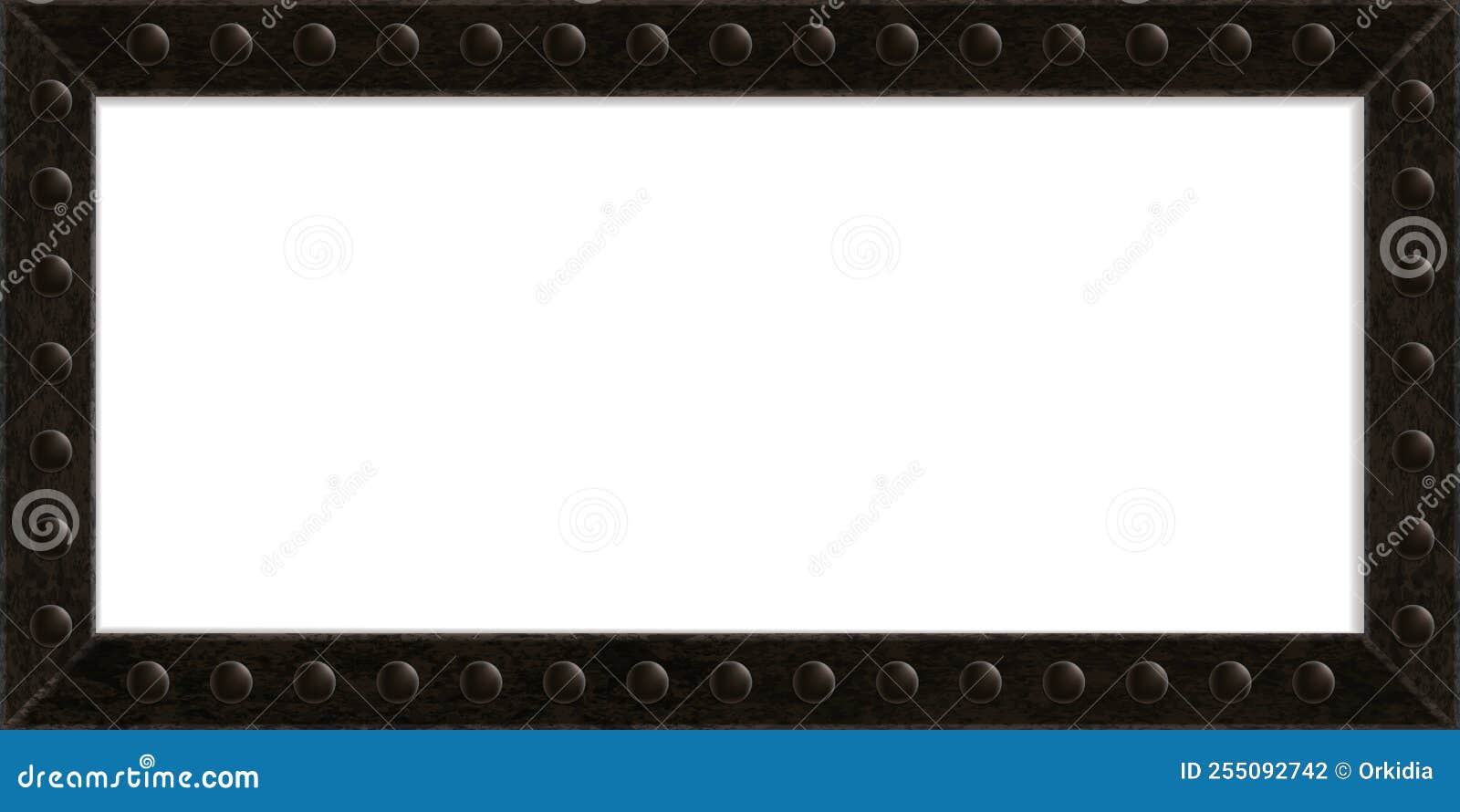 Iron metal frame element stock illustration. Illustration of reflection ...