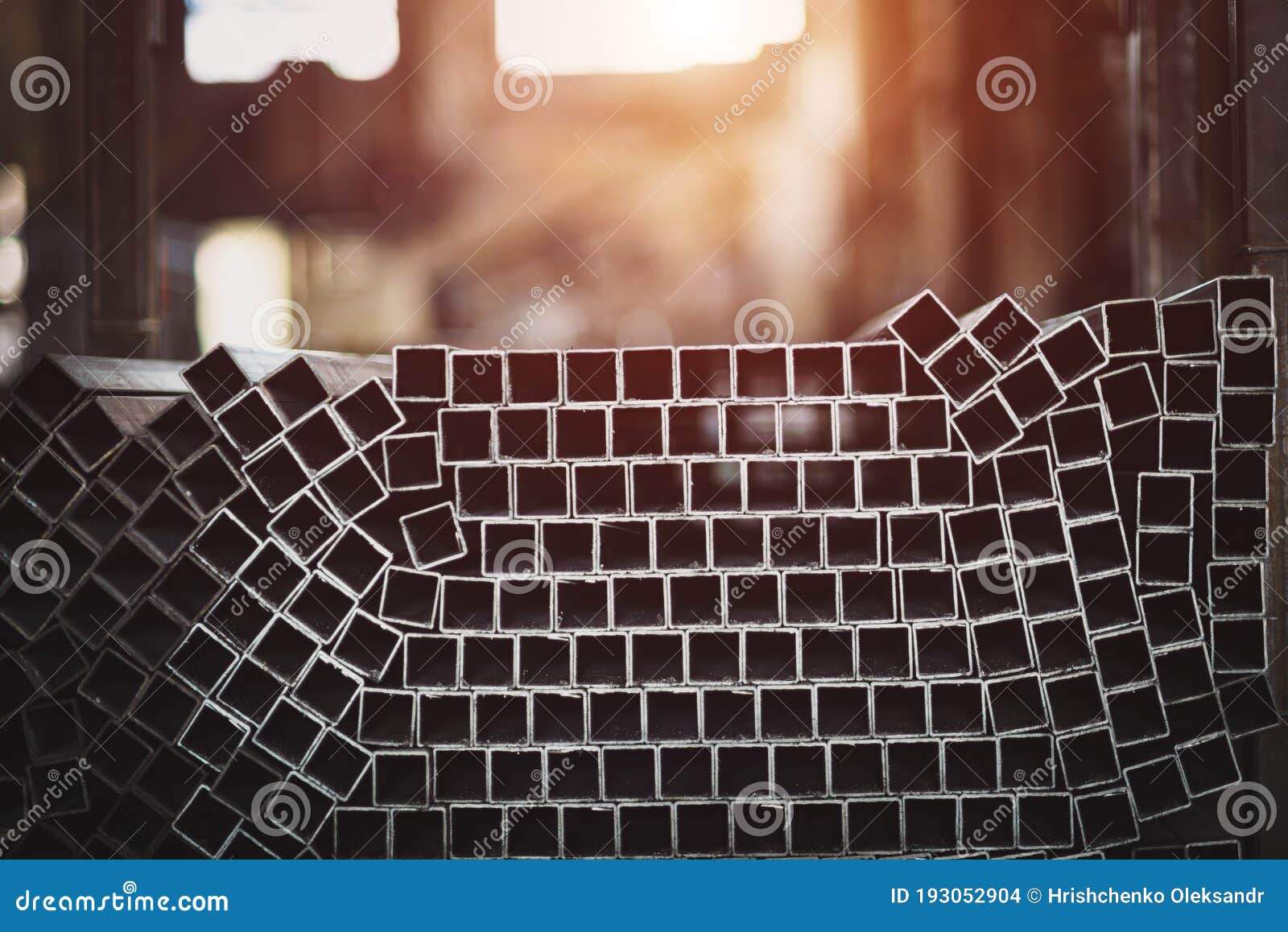 Iron Metal Profile Folded in a Row Stock Photo - Image of background ...