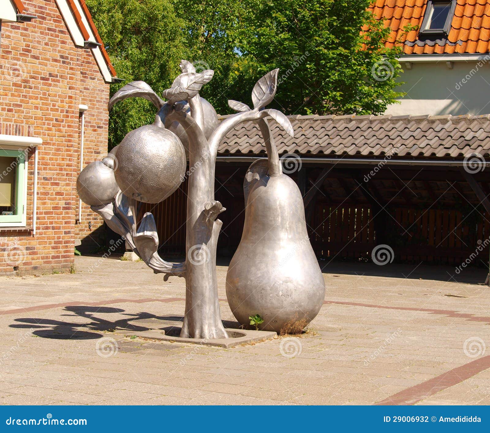 Iron Metal Sculpture Fruit Tree Royalty-Free Stock Image ...