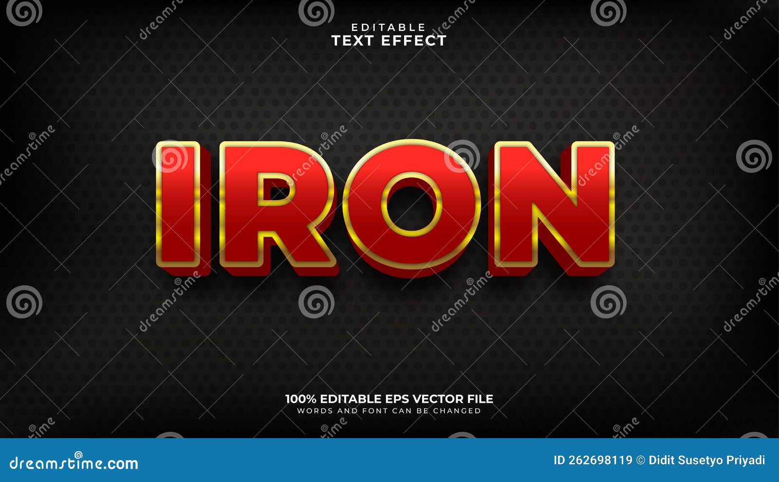 Iron Text Effect, Editable Text Effect Stock Vector - Illustration of ...
