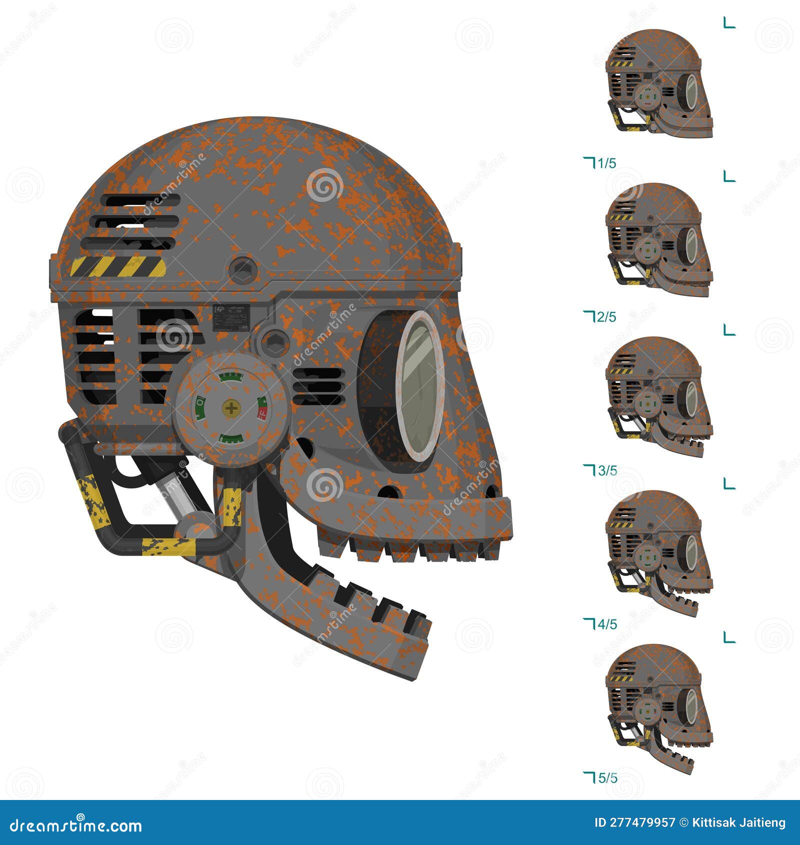 Iron Monster on White Background Stock Vector - Illustration of steel ...