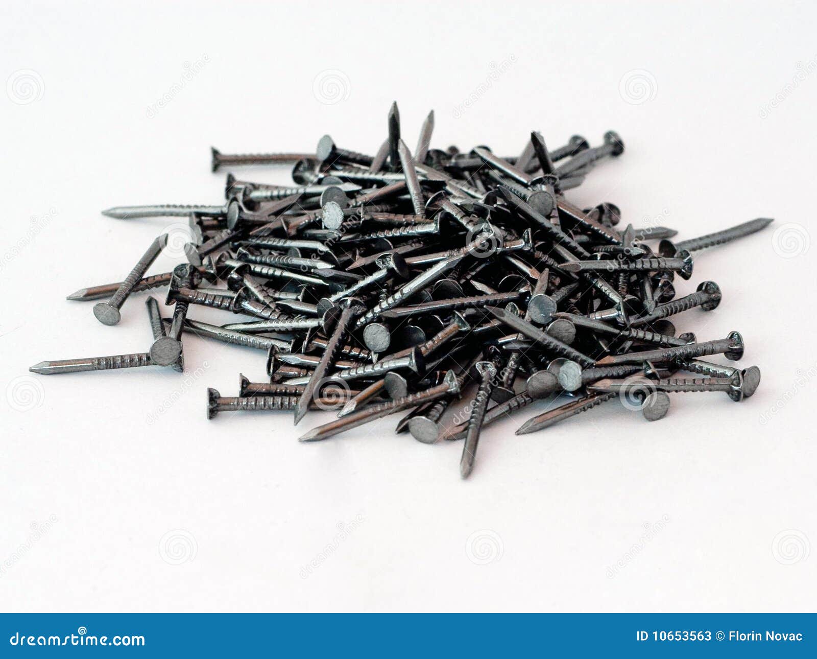 Iron nails abstract stock image. Image of head, gray - 10653563