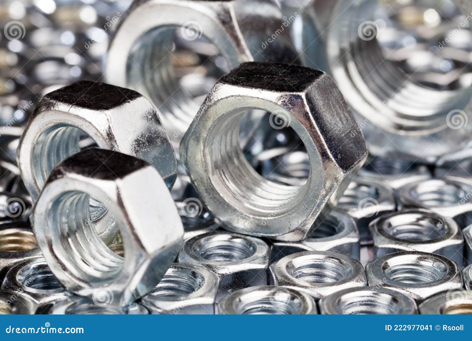 Iron Nuts for Use in Installation Stock Image - Image of equipment ...