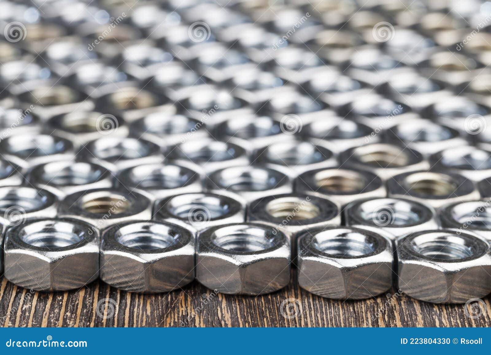 Iron Nuts for Use in Installation Stock Photo - Image of metallic ...