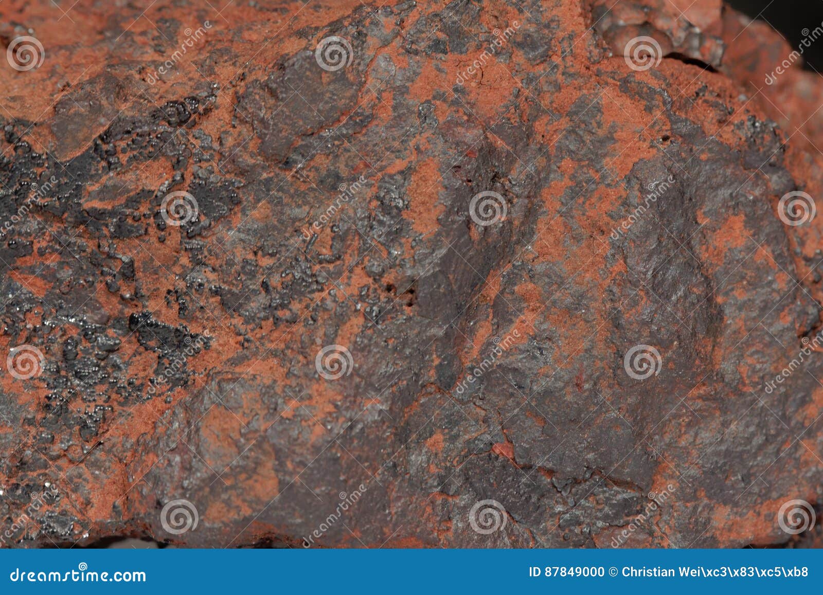 The iron ore Hematite stock photo. Image of mineral, opaque - 87849000