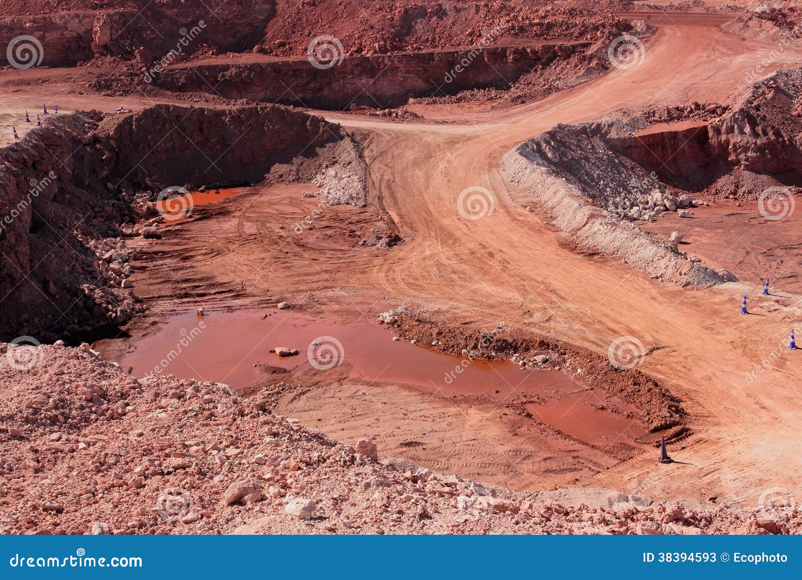 Iron ore mining stock image. Image of open, industrial - 38394593