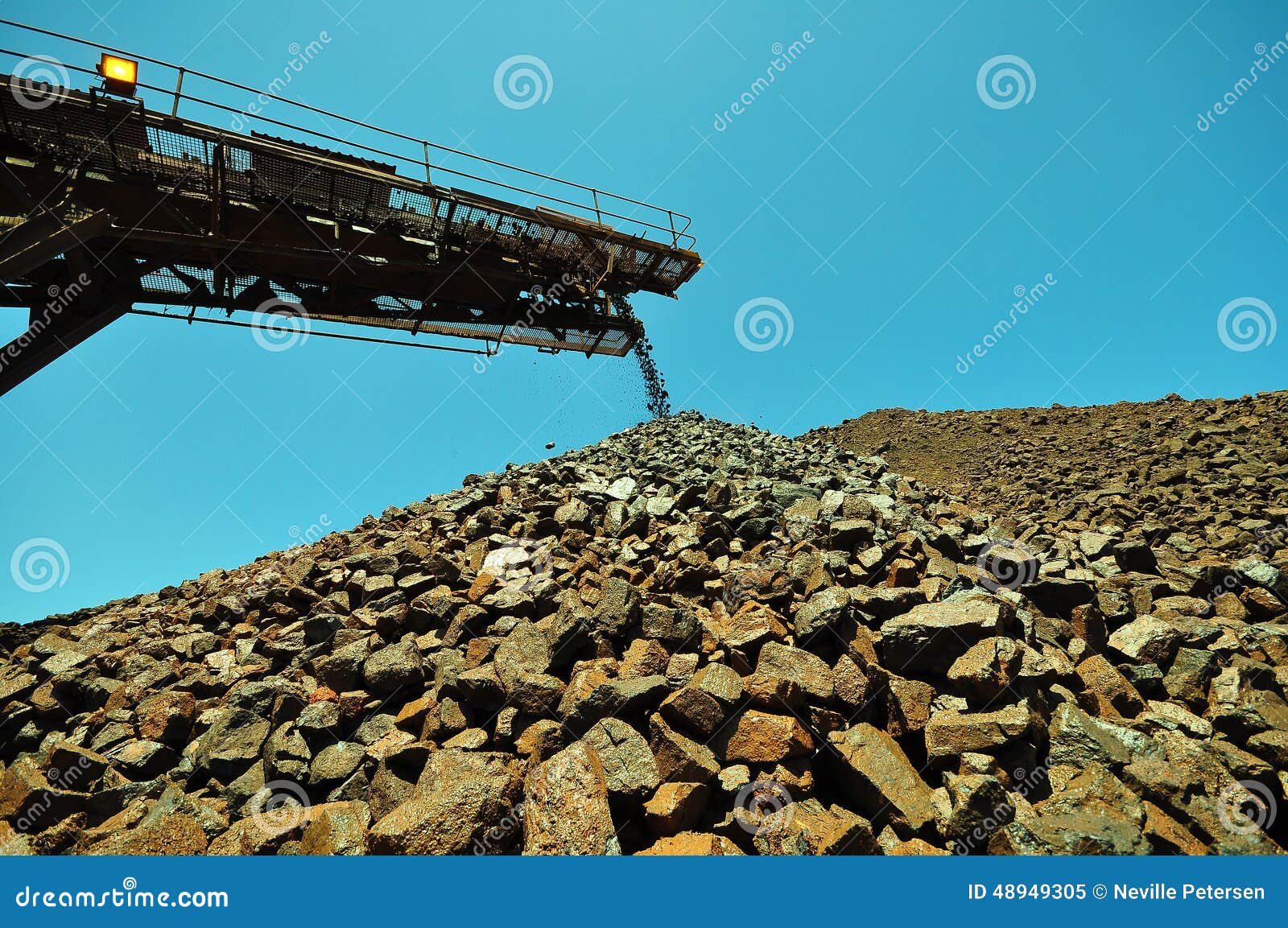 Iron Ore Mining stock image. Image of stacker, stockpile - 48949305