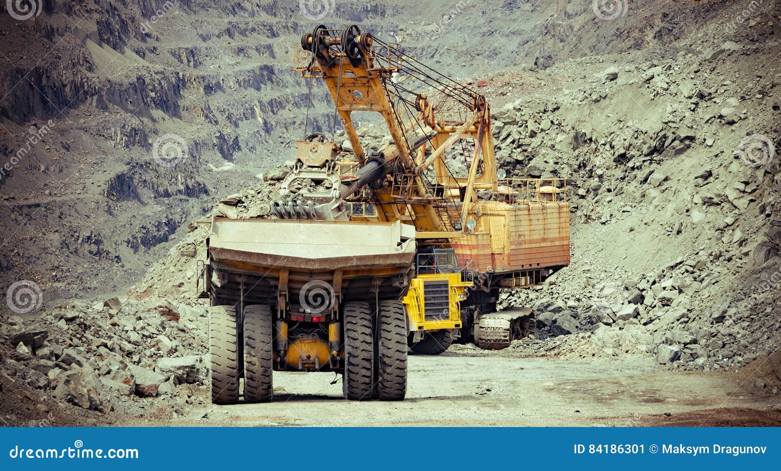 Iron ore mining stock image. Image of open, transportation - 84186301