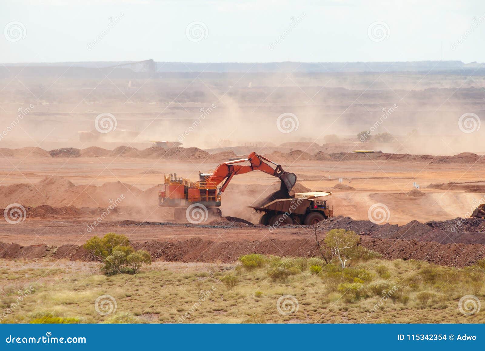 Iron Ore Mining stock photo. Image of geology, australia - 115342354