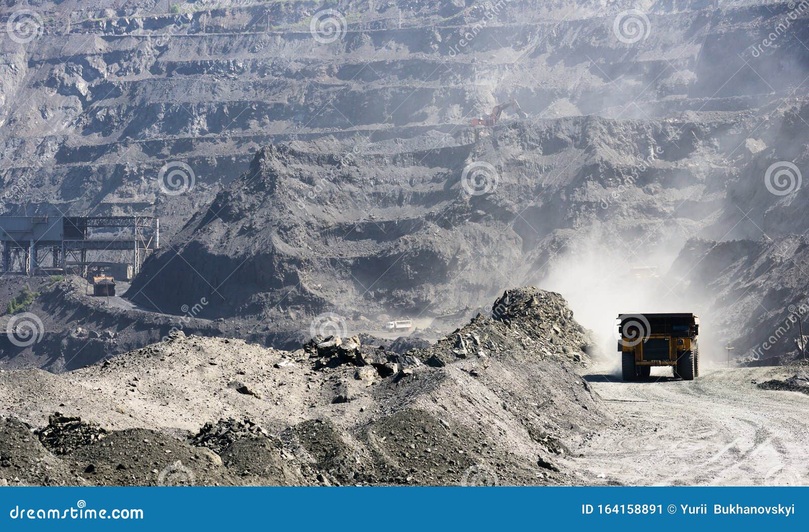 Iron ore mining stock image. Image of environment, carries - 164158891