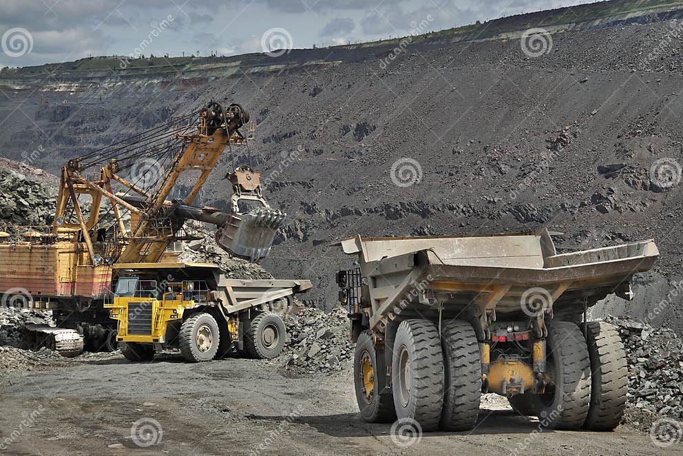 Iron ore opencast stock image. Image of iron, mining - 58247777