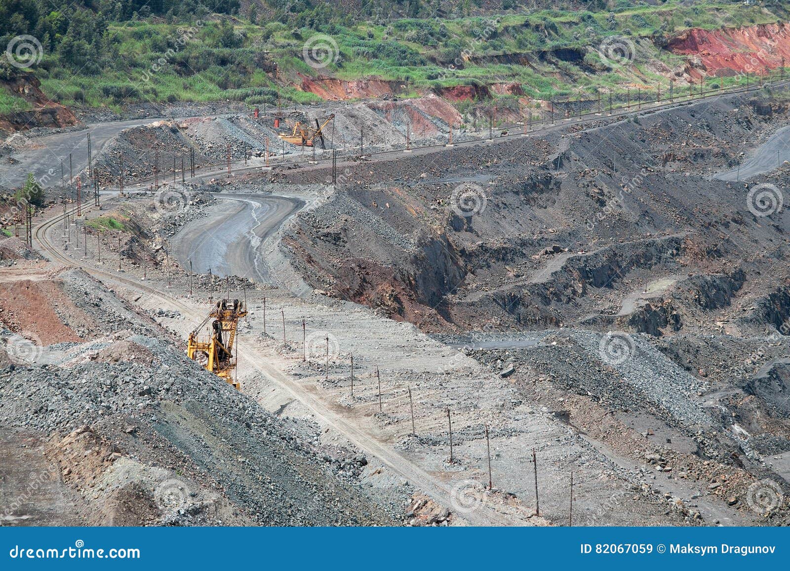 Iron ore opencast mining stock image. Image of opencast - 82067059