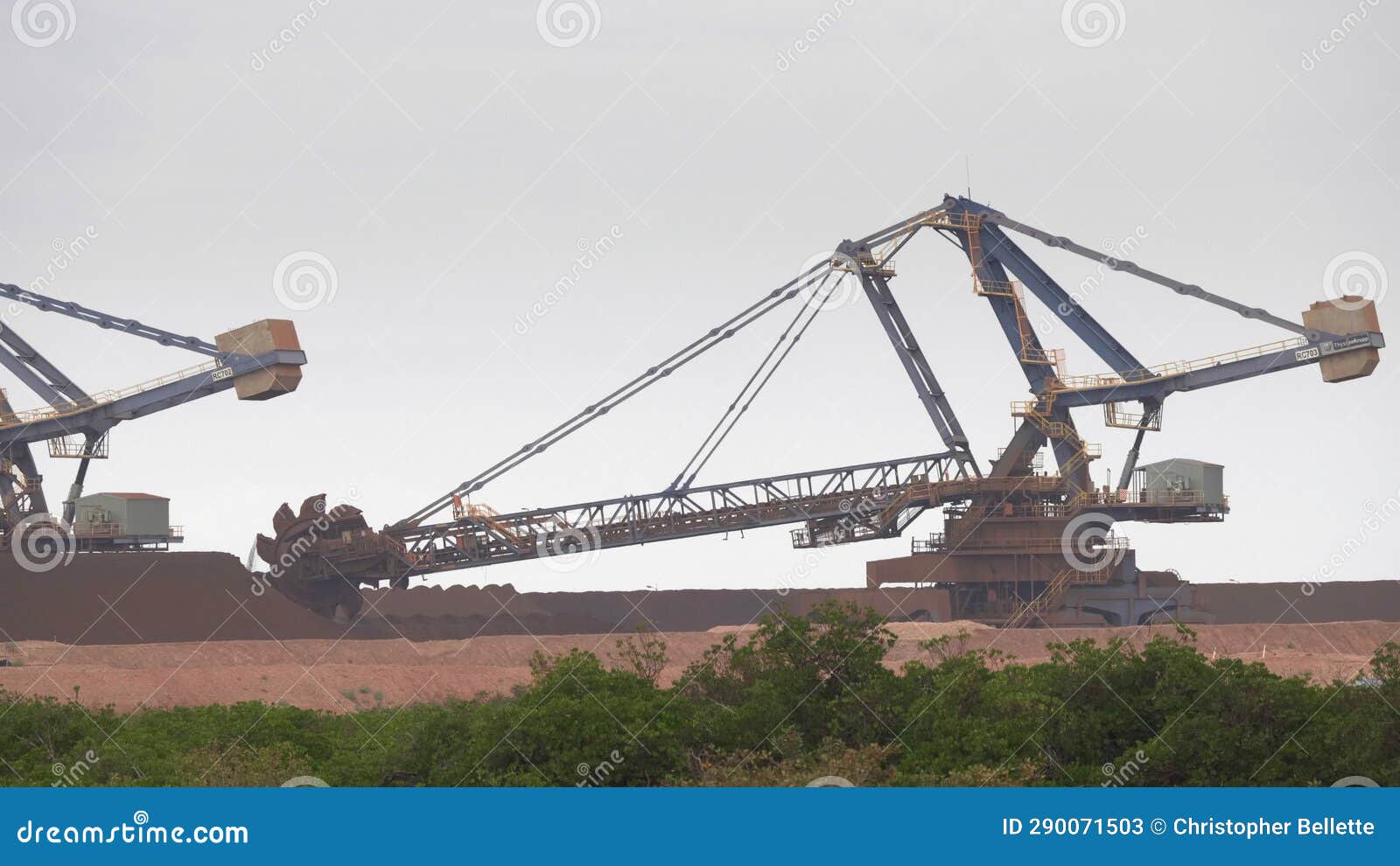 An Iron Ore Stacker Loader in Operation at Port Hedland Stock Video ...