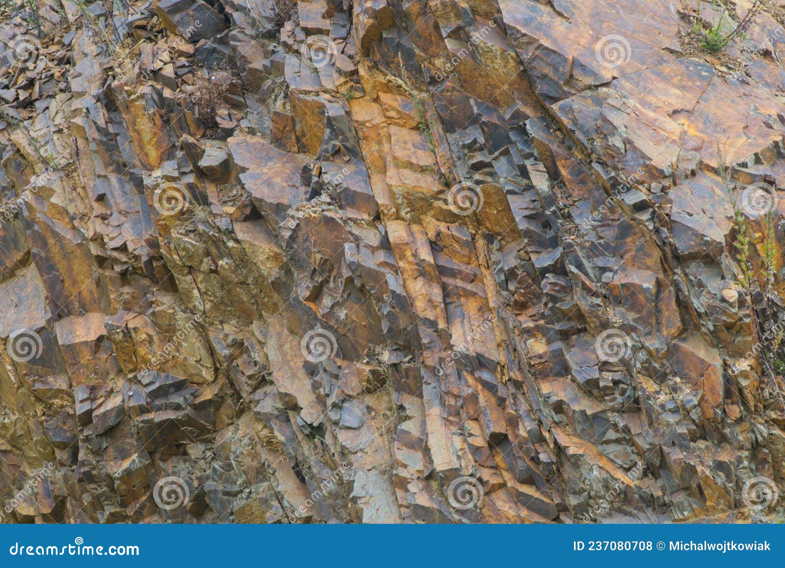 Big and rich iron ore wall stock photo. Image of deposits - 237080708