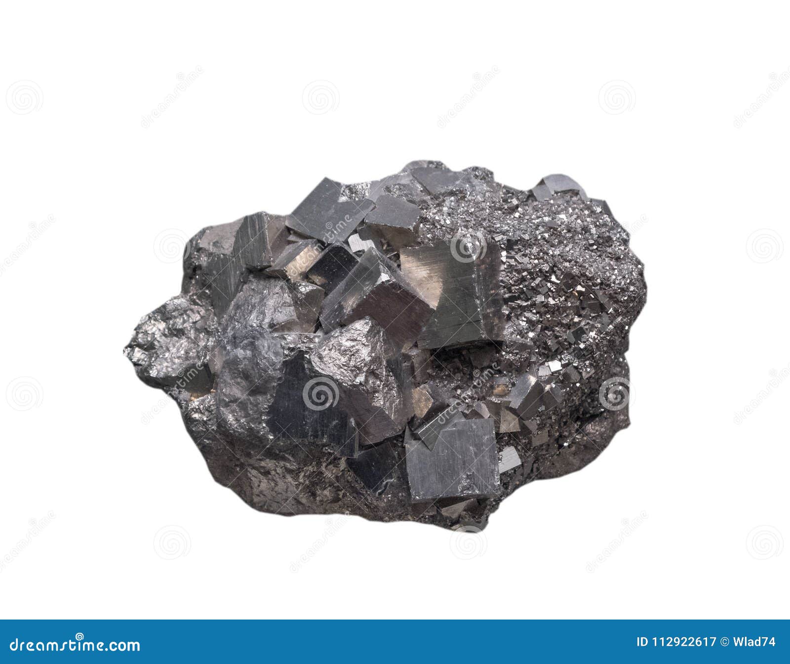 The Iron Ore on a White Background Stock Image - Image of stone, metal ...