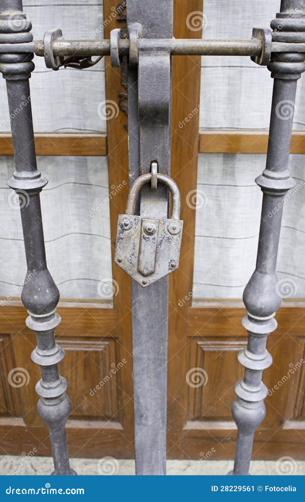 Iron padlock stock image. Image of decorative, locked - 28229561