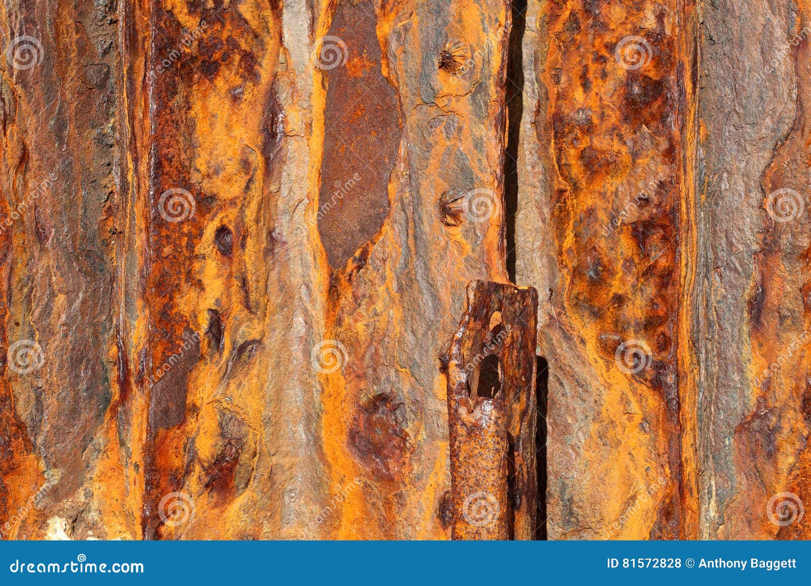 Iron Panels Covered in Rust Background Stock Photo - Image of material ...