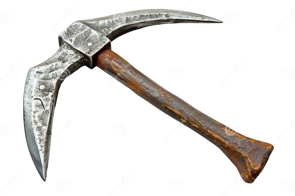 Iron Pick Axe on White Background Stock Image - Image of utility ...