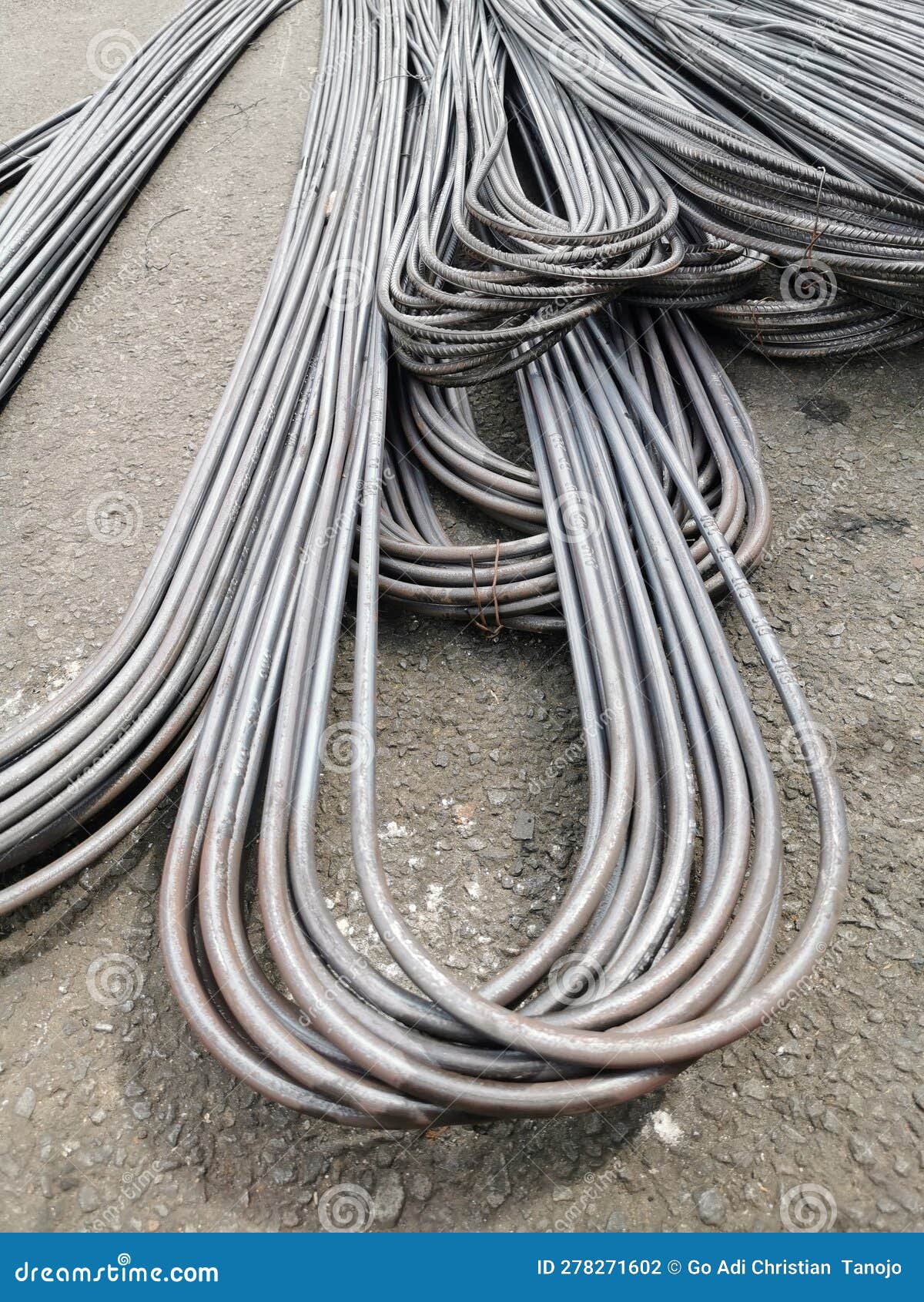 Iron Piles To Build the Foundation Stock Photo - Image of iron ...