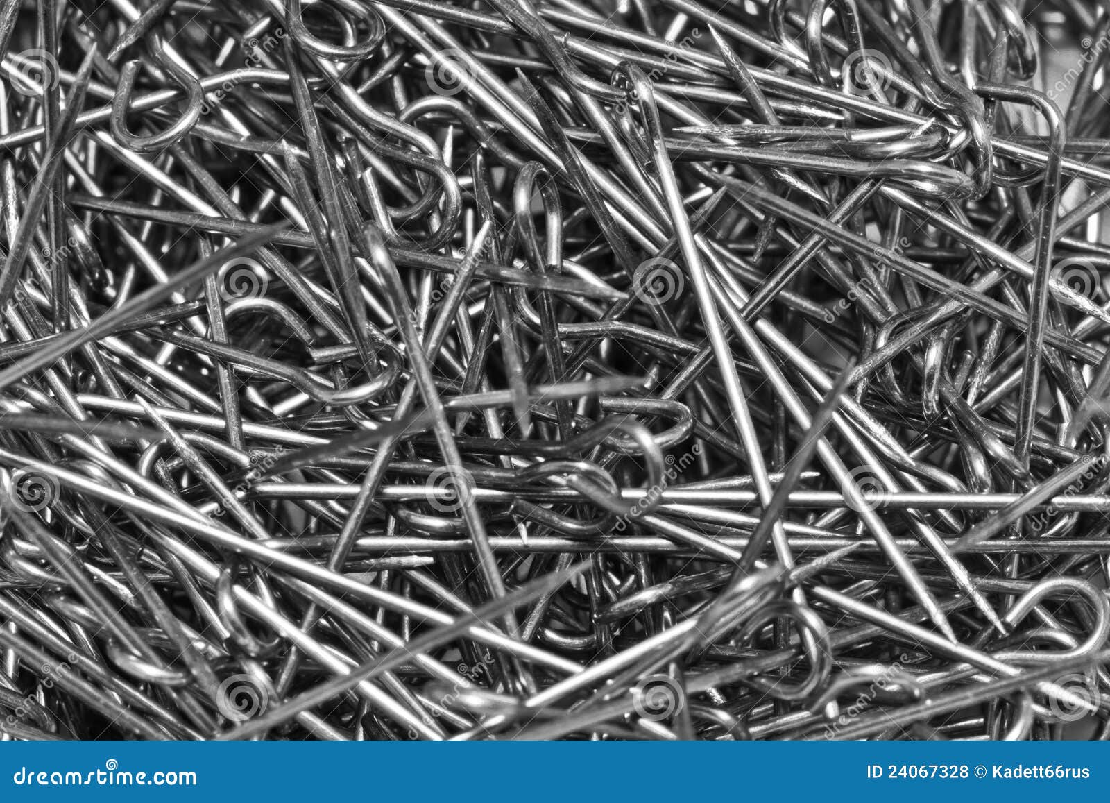 Iron pins b&w stock photo. Image of sewing, connect - 24067328