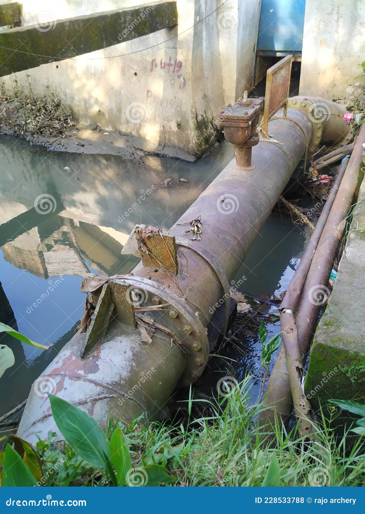 An Iron Pipe As a Water Line from a Drinking Water Company that is ...