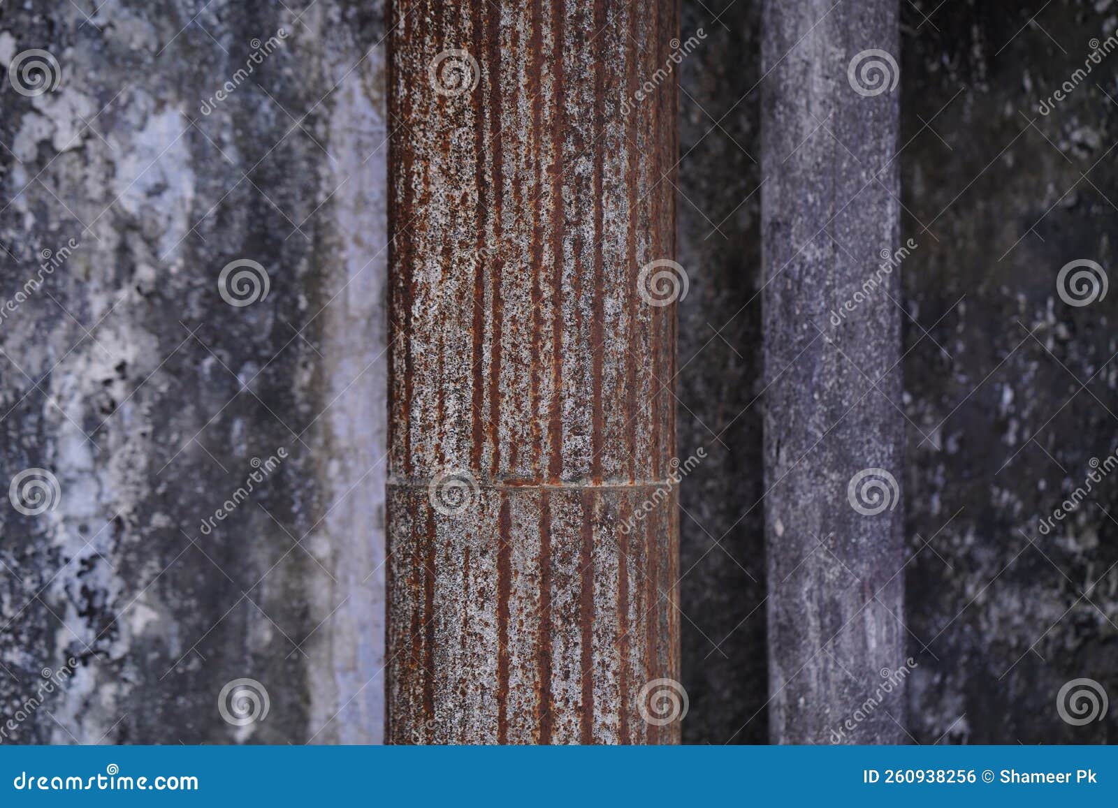 Iron Pipe Dirt Rusty Metal Texture Stock Photo - Image of plant, blue ...