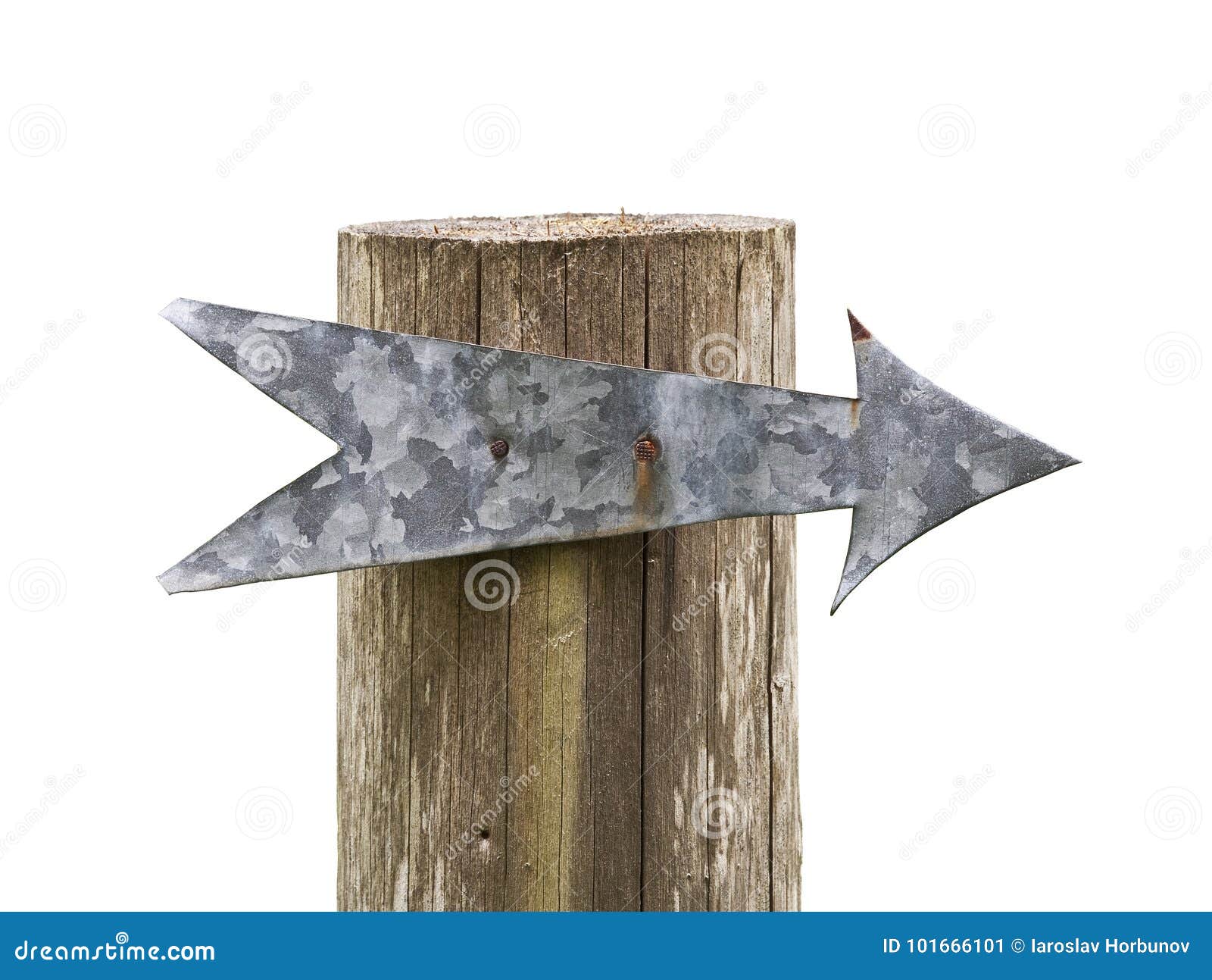 Iron pointer to the right stock image. Image of design - 101666101