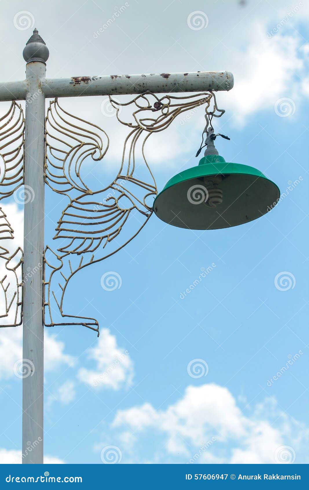 Iron pole stock image. Image of metal, blue, pole, peacock - 57606947