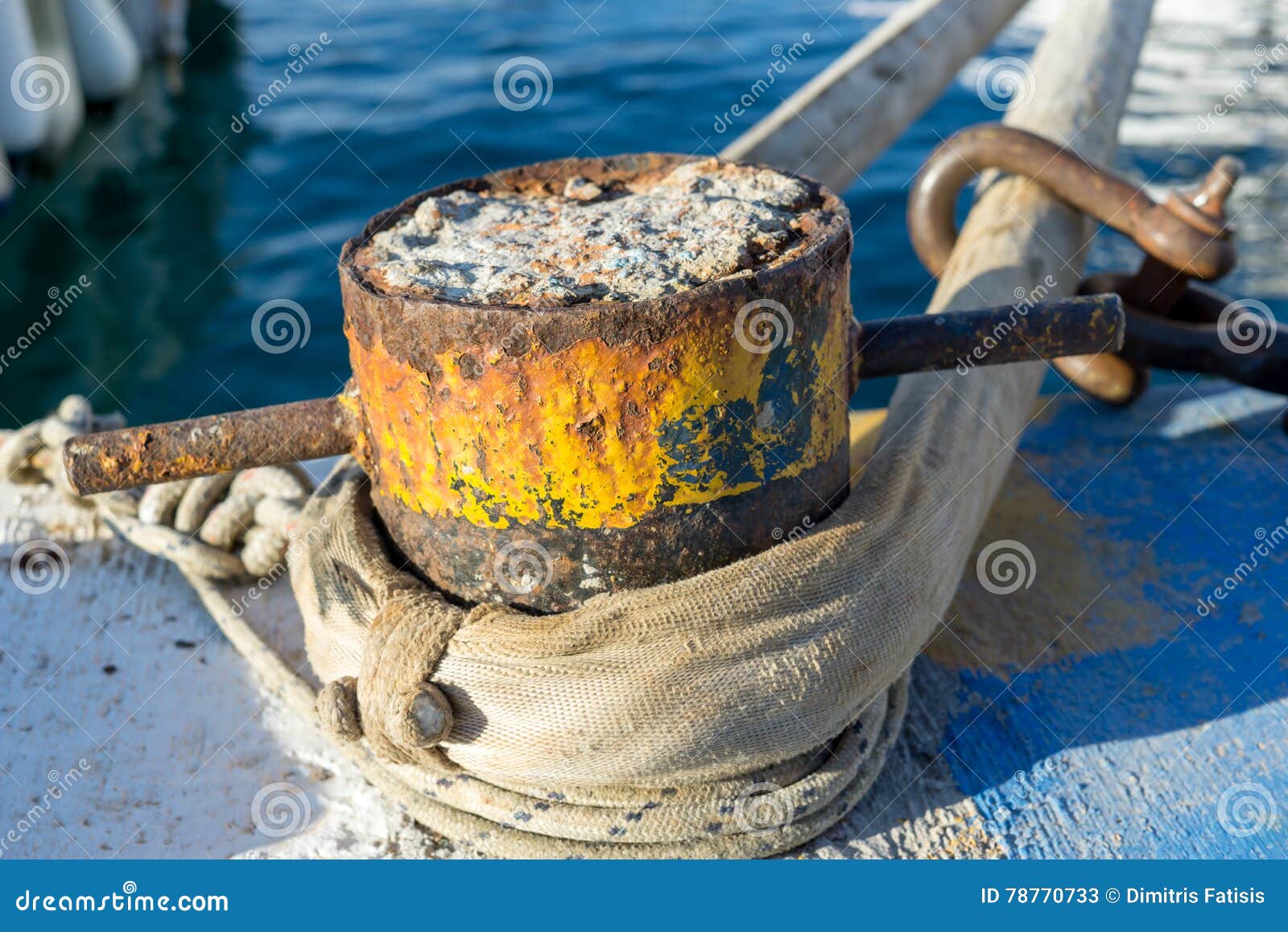 Iron pole stock image. Image of port, docking, dock, closeup - 78770733