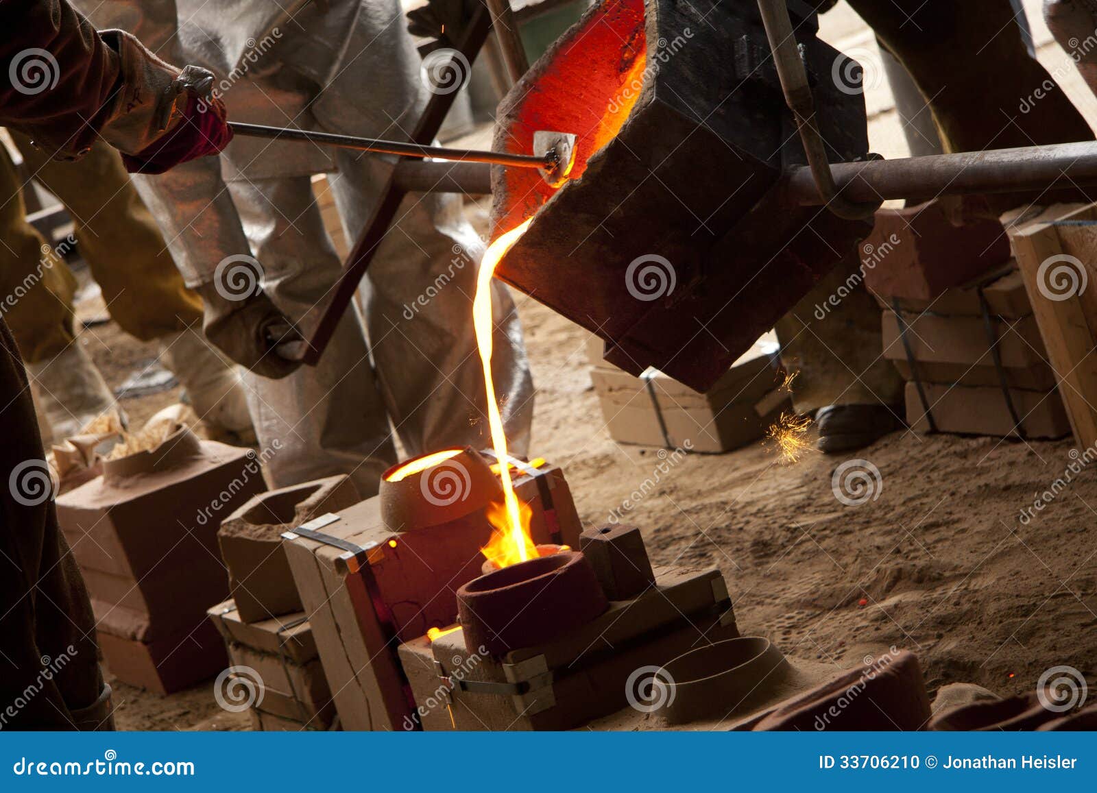 Iron Pour stock photo. Image of alumni, lava, metal, pour - 33706210