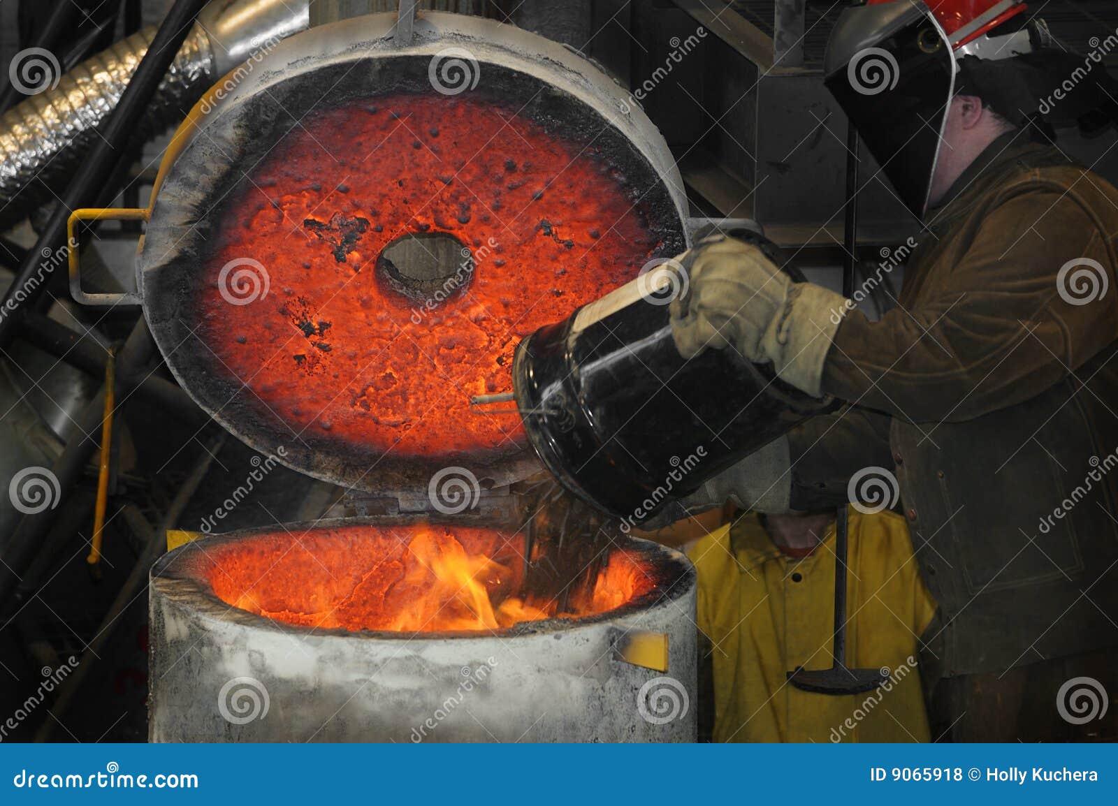 Iron Pour - Loading the Furnace Stock Photo - Image of human, scrap ...