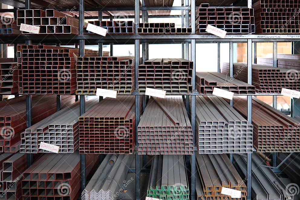 Iron profiles stock image. Image of industry, front - 168454067