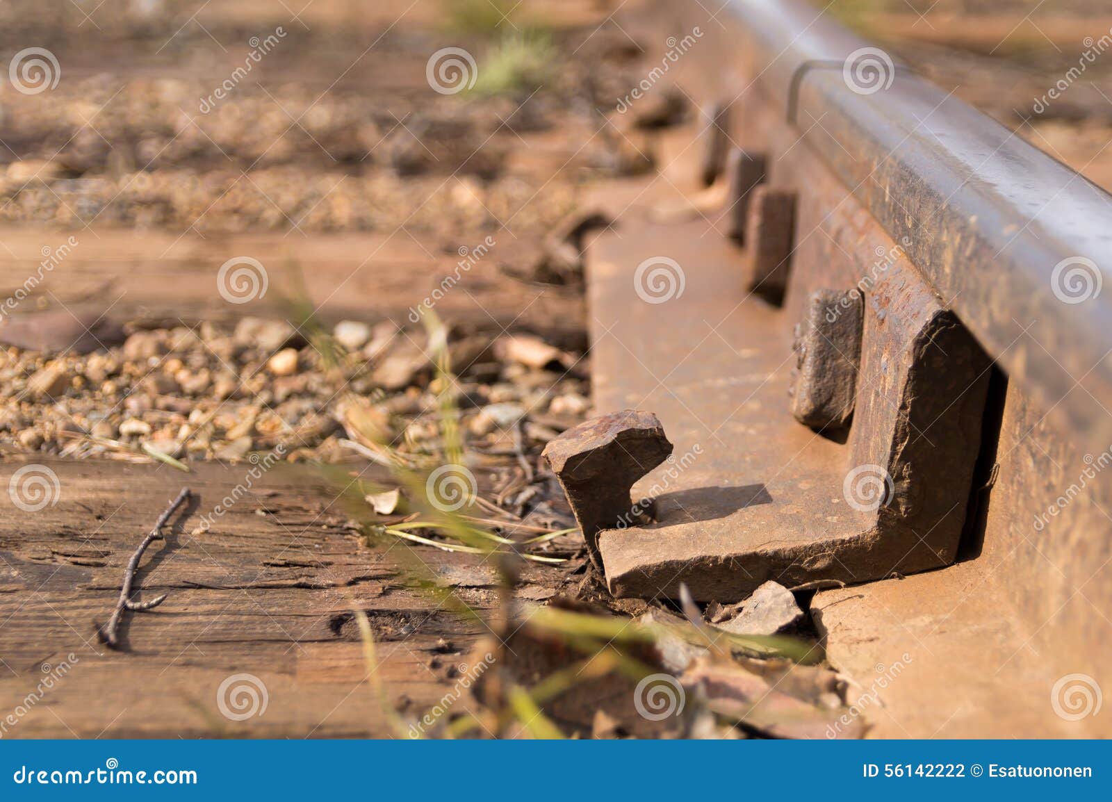 Iron rail stock photo. Image of railway, wood, light - 56142222